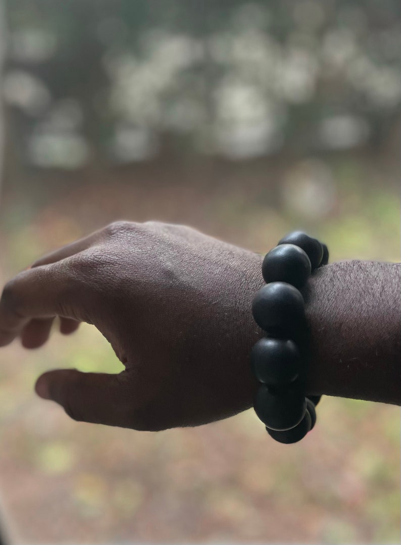 Large Wooden Bead Bracelet - Etsy