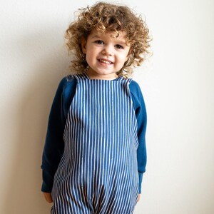 Baby Romper Railroad Stripe Overalls Hickory Stripe Overall Railroad ...