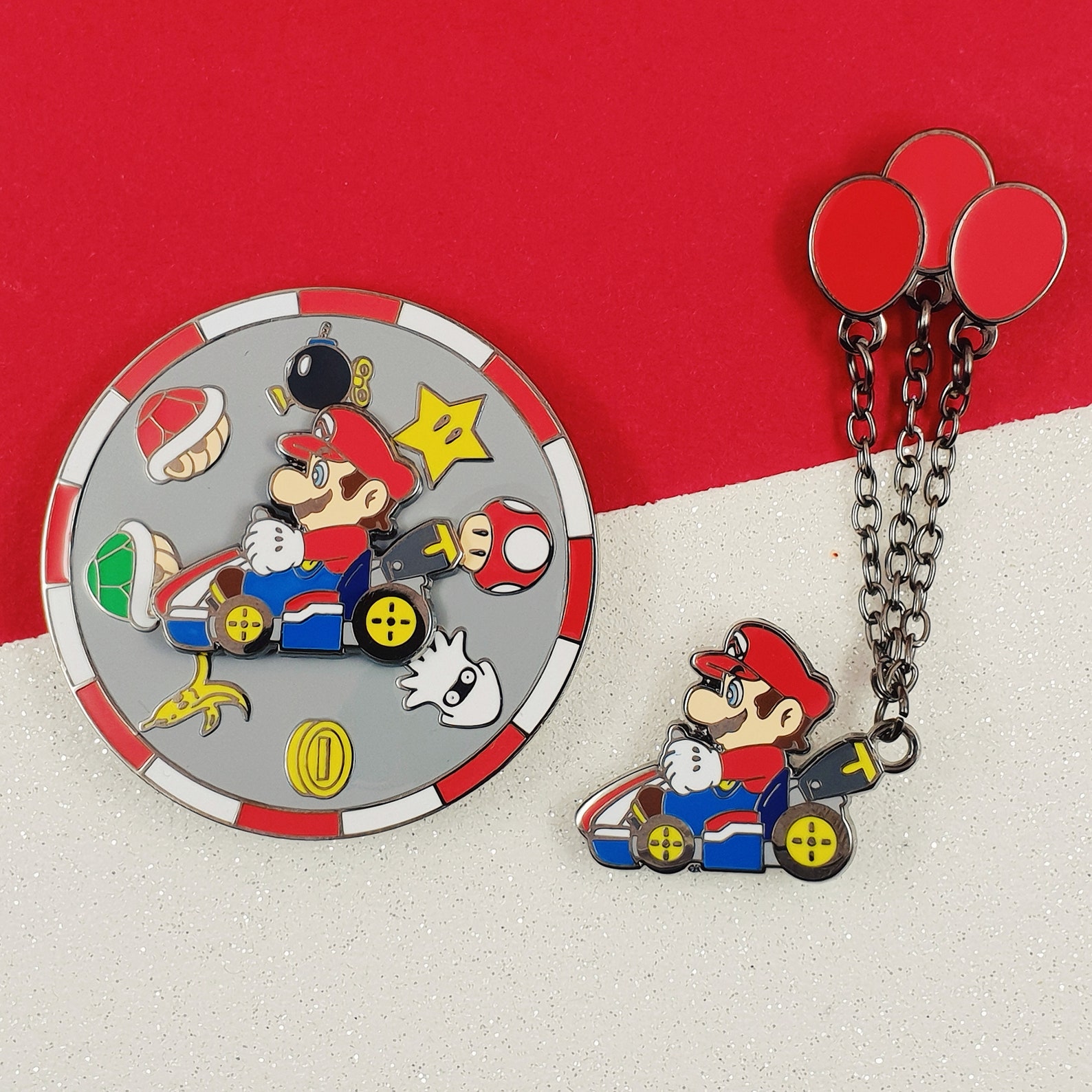 Mario Kart Balloon Battle Mode Enamel Pin With Chain - Etsy