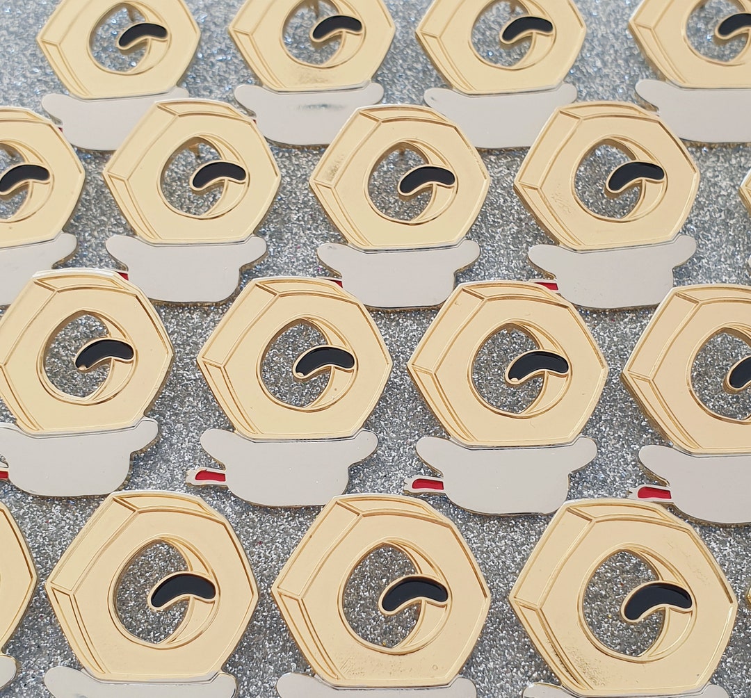 Meltan Shiny Gold Silver Enamel Pin Designed by Cuddlefish Artist - Etsy