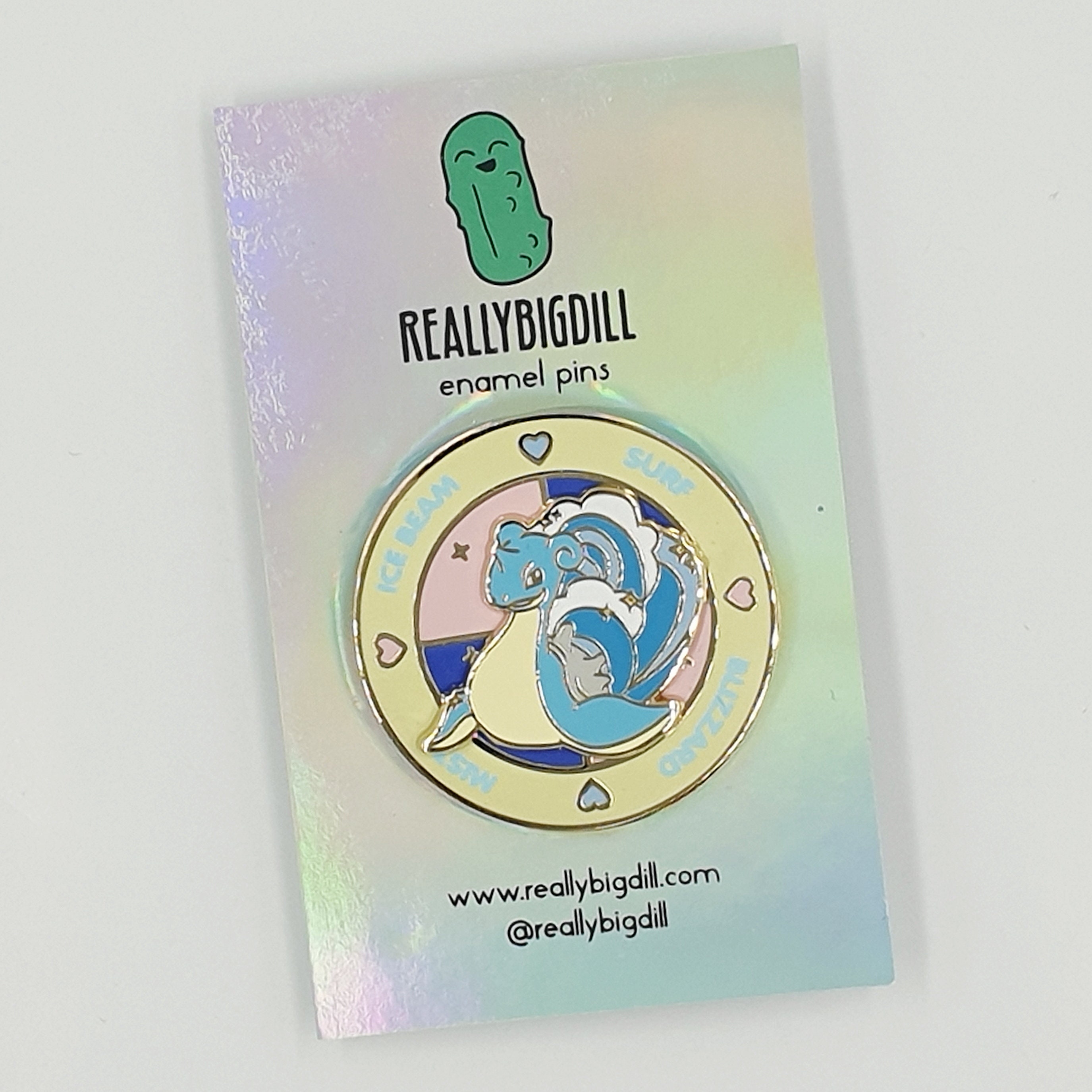 Lapras Pokemon Battle Spinning Hard Enamel Pin | Etsy