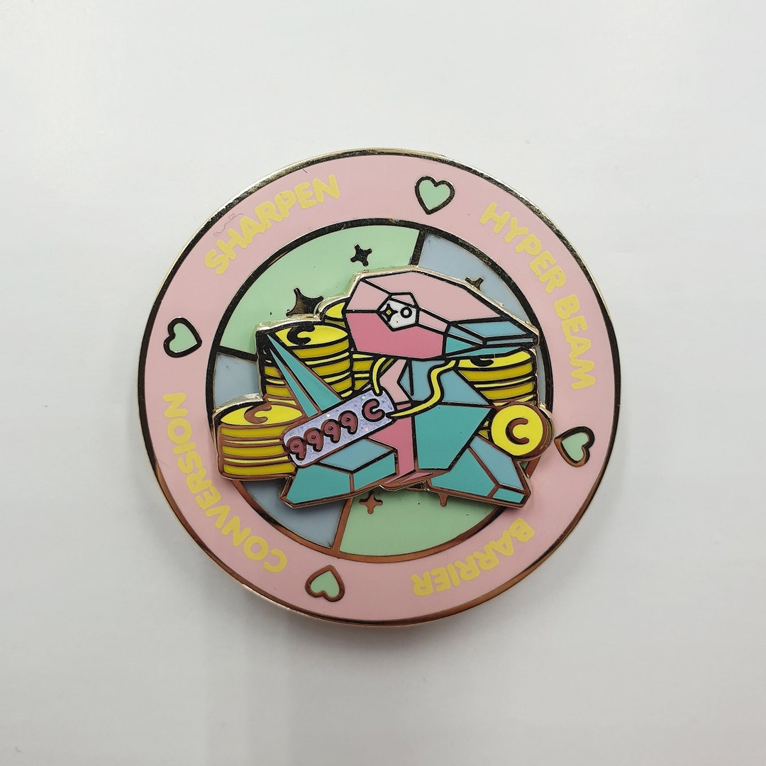 Porygon - Pokemon Battle Spinning Hard Enamel Pin - Etsy