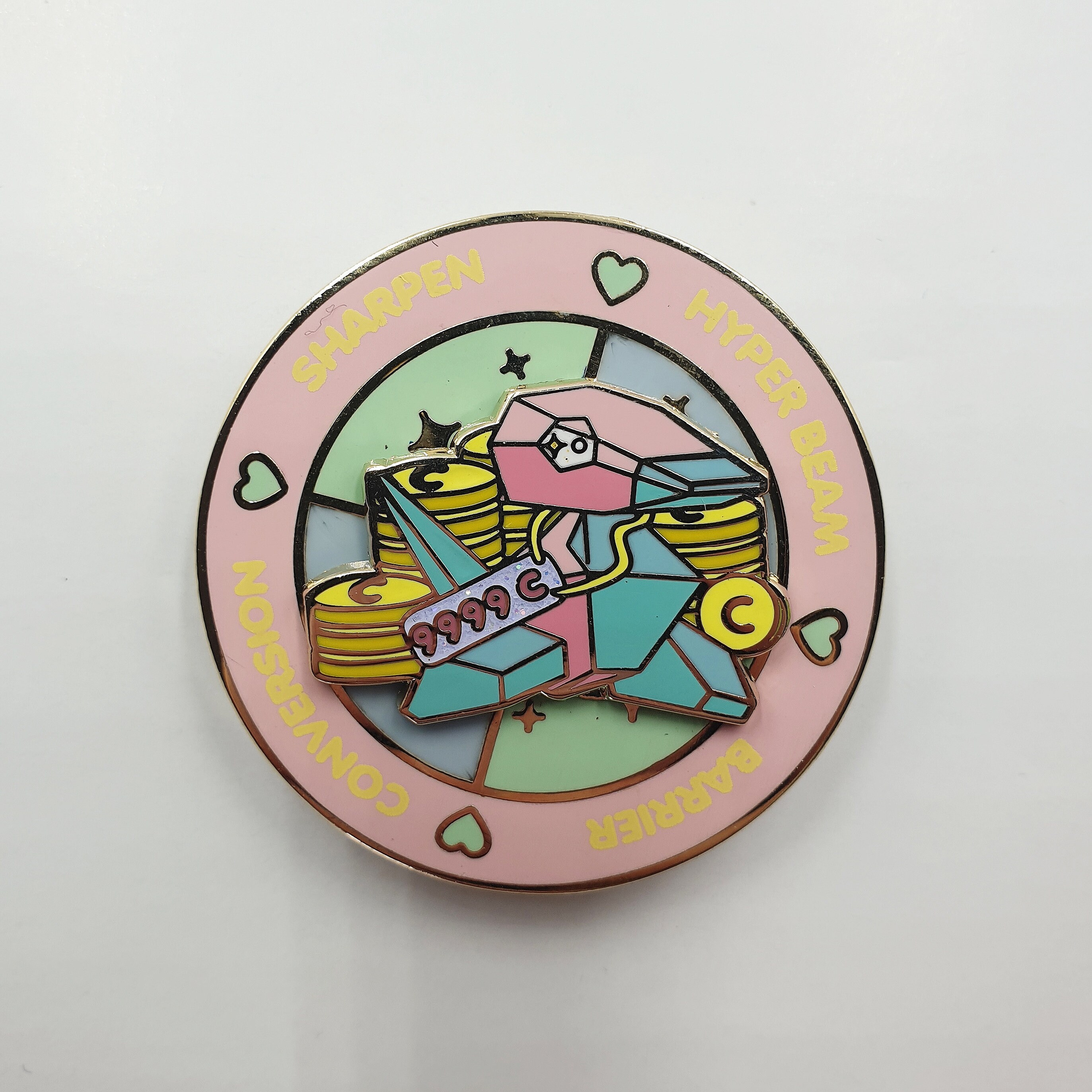 Porygon - Pokemon Battle Spinning Hard Enamel Pin - Etsy