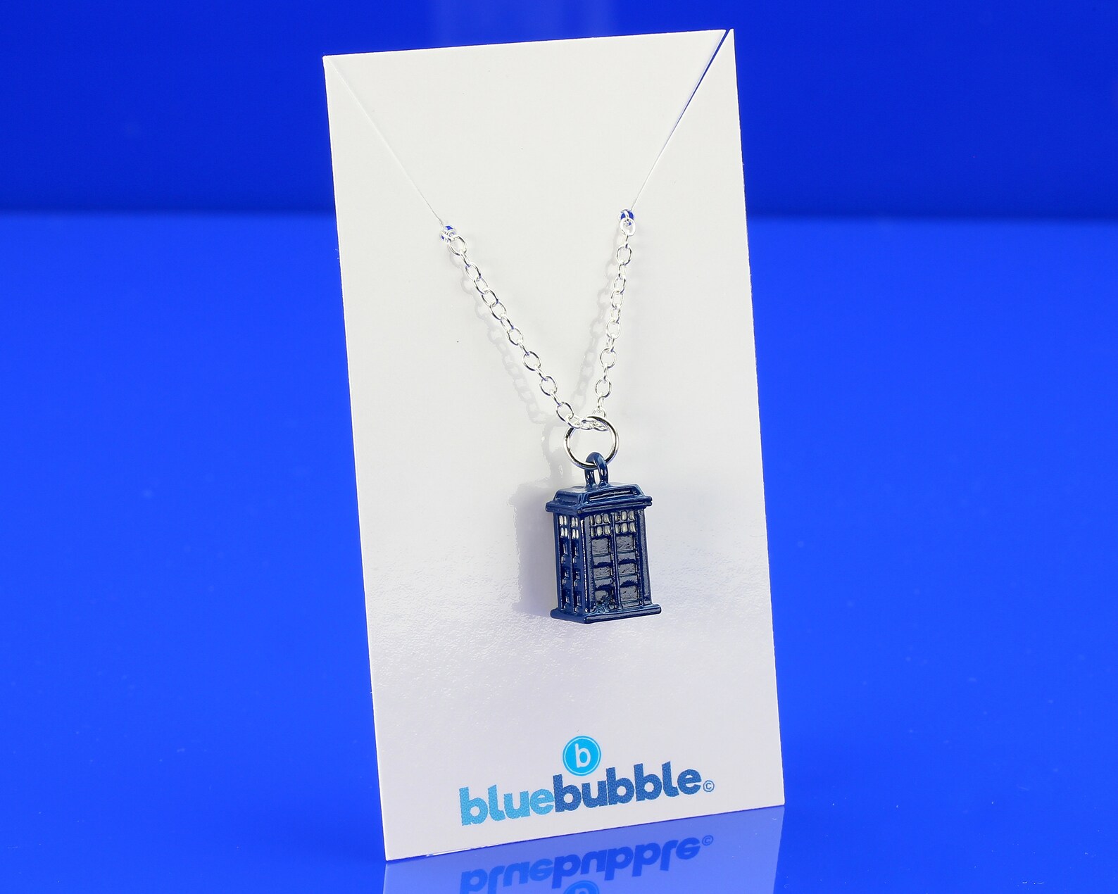 Bluebubble TIME TRAVELLER 3D Tardis Necklace on Gift Card - Funky ...
