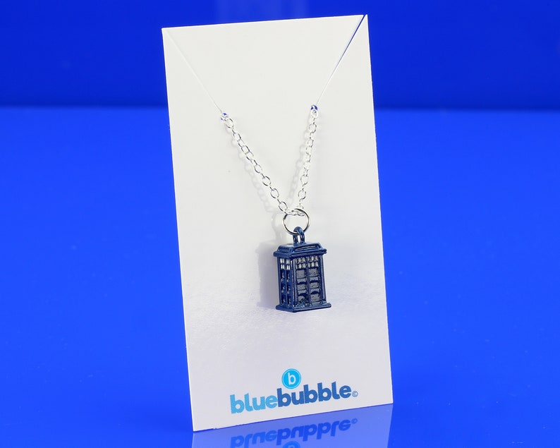Bluebubble TIME TRAVELLER 3D Tardis Necklace on Gift Card - Funky ...