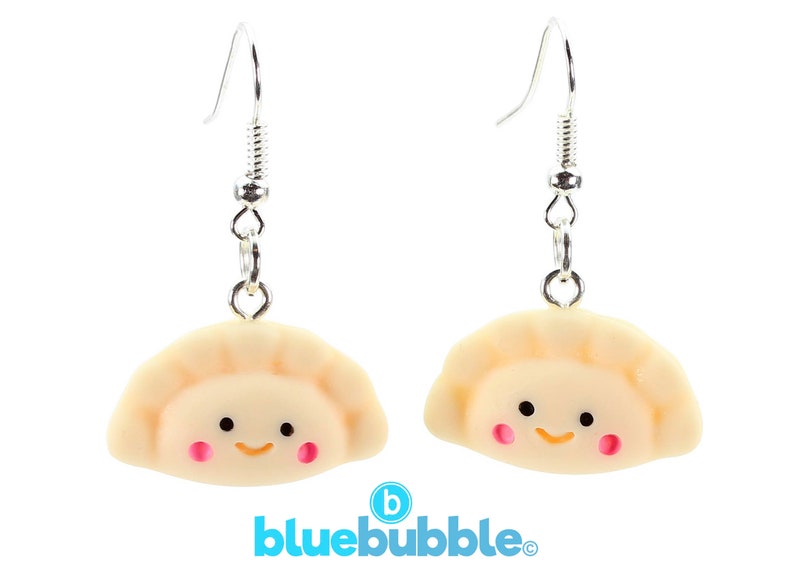 Bluebubble KAWAII CAFE Happy Dumpling Dangly Earrings on Gift Card ...