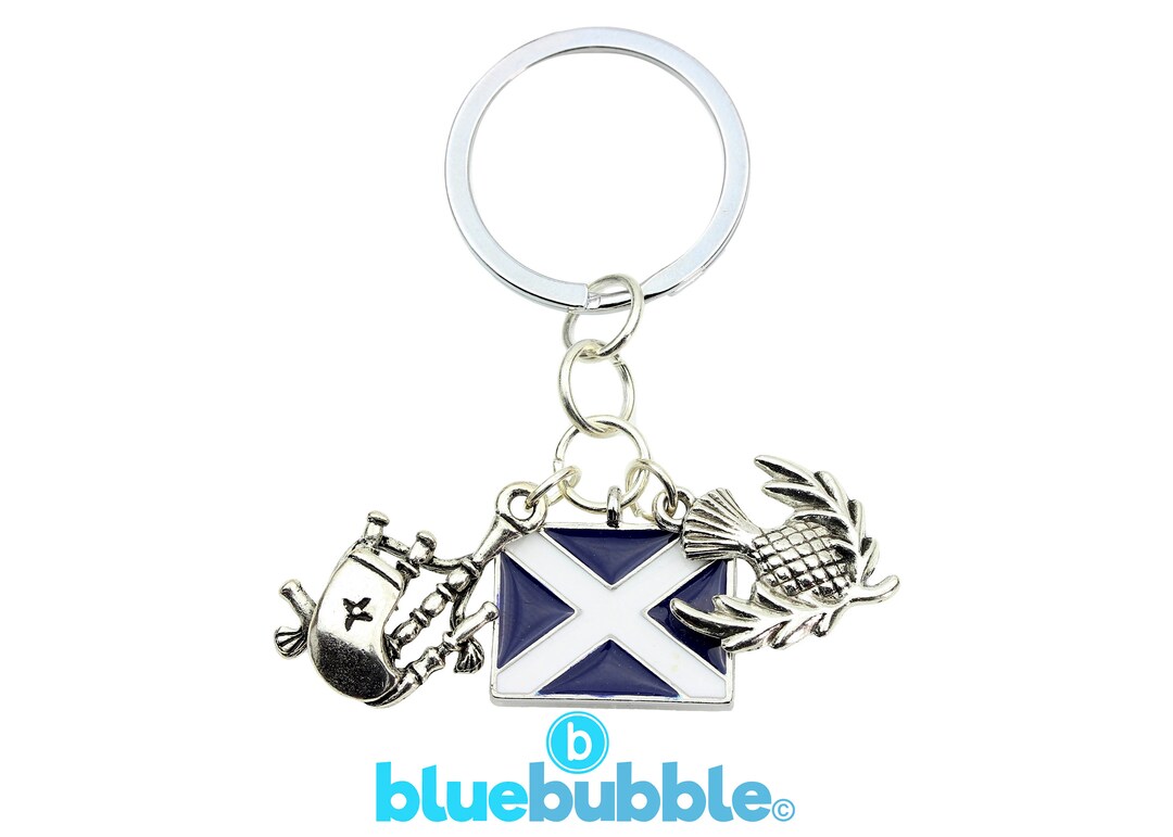 Bluebubble HIGHLAND FLING Scottish Keyring Bag Charm on Gift Card ...