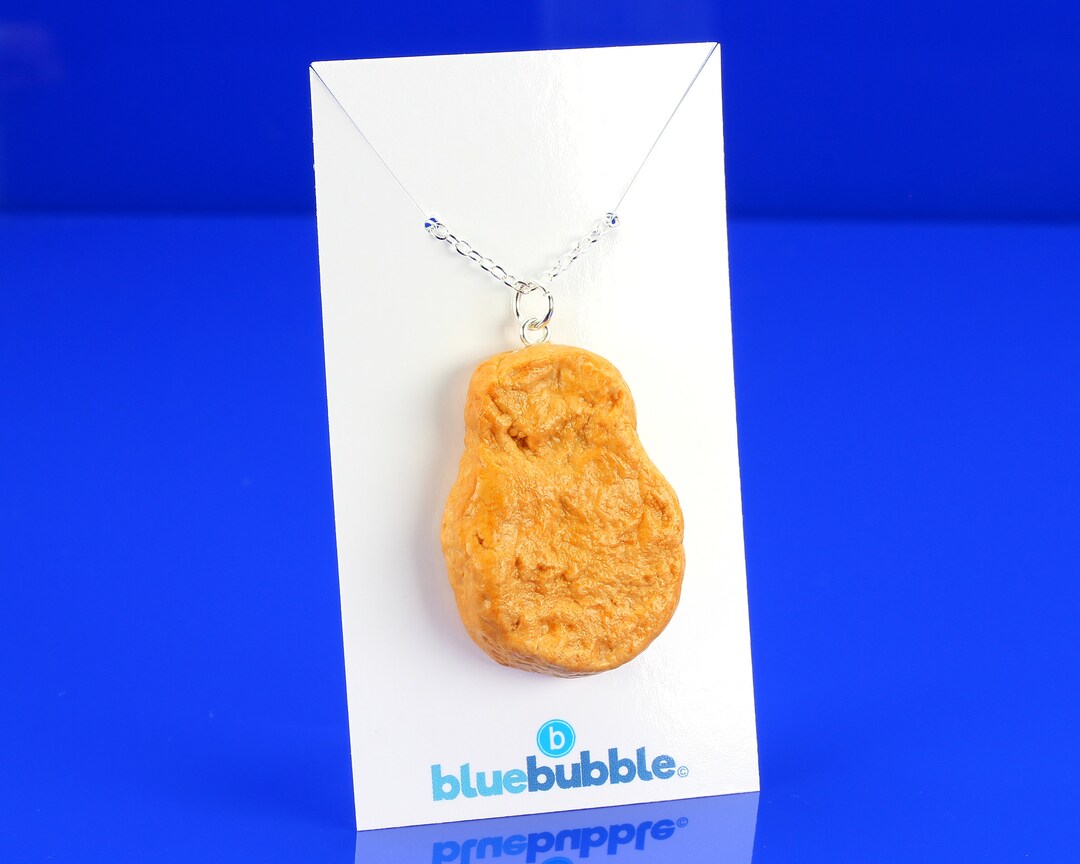 Bluebubble NUG LIFE Chicken Nugget Charm Necklace on Gift Card - Kitsch ...