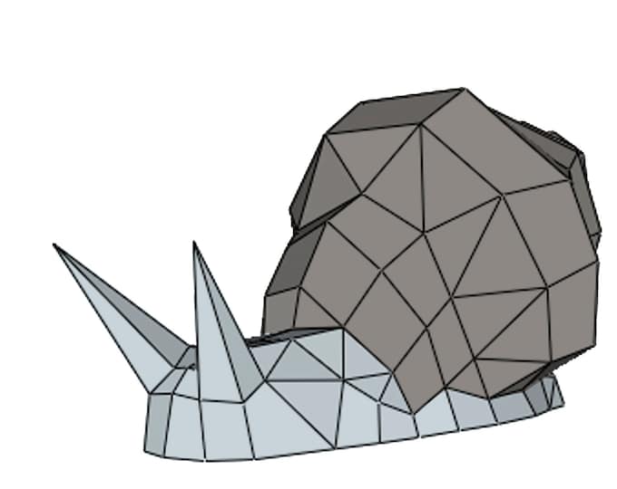 Papercraft Snail Paper Sculpture DIY Trophy Low Poly PDF - Etsy