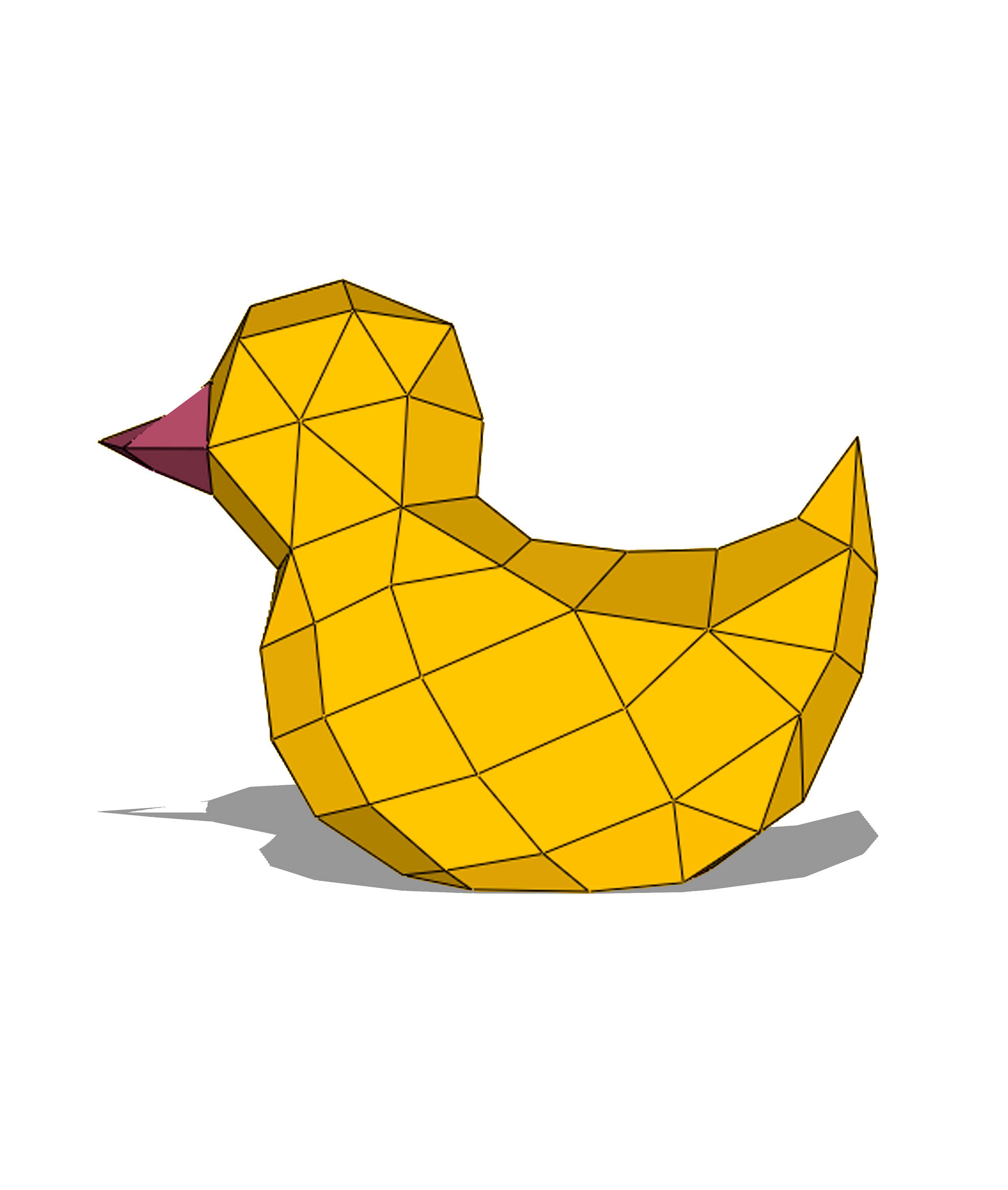 Rubber Duck Papercraft, Faux Taxidermy 3D Model (PDF Template) - Etsy