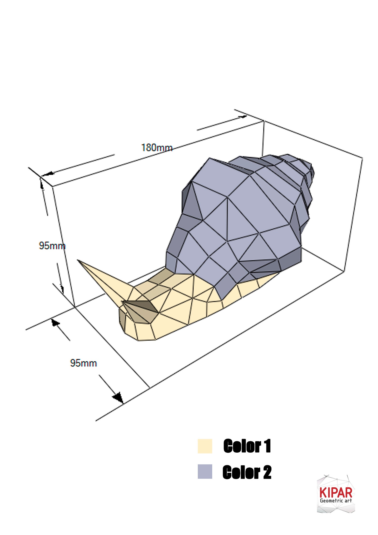 Papercraft Snail Paper Sculpture DIY Trophy Low Poly PDF - Etsy