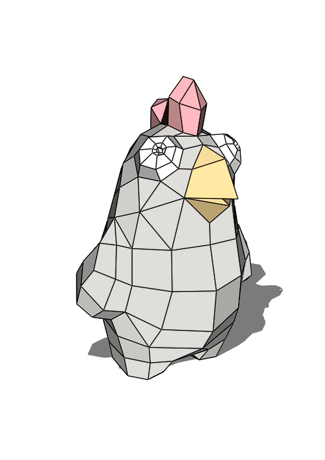 Chicken Papercraft Paper Sculpture DIY Trophy Animals Low Poly PDF ...