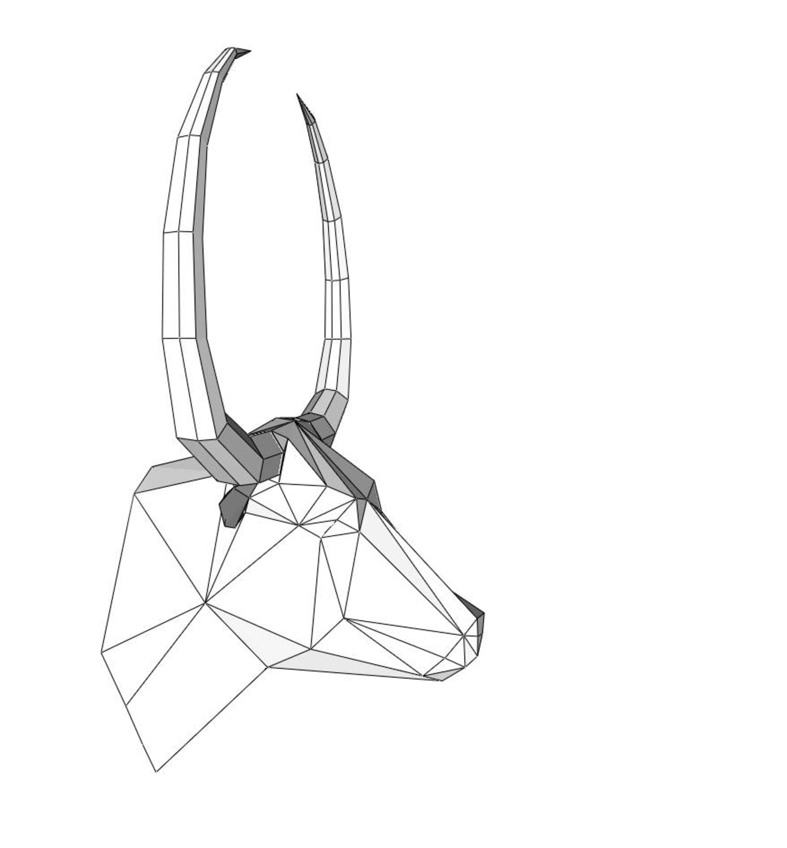 Highland Cow Kits Head Wall Decoration Paper Craft Papercraft DIY Paper ...