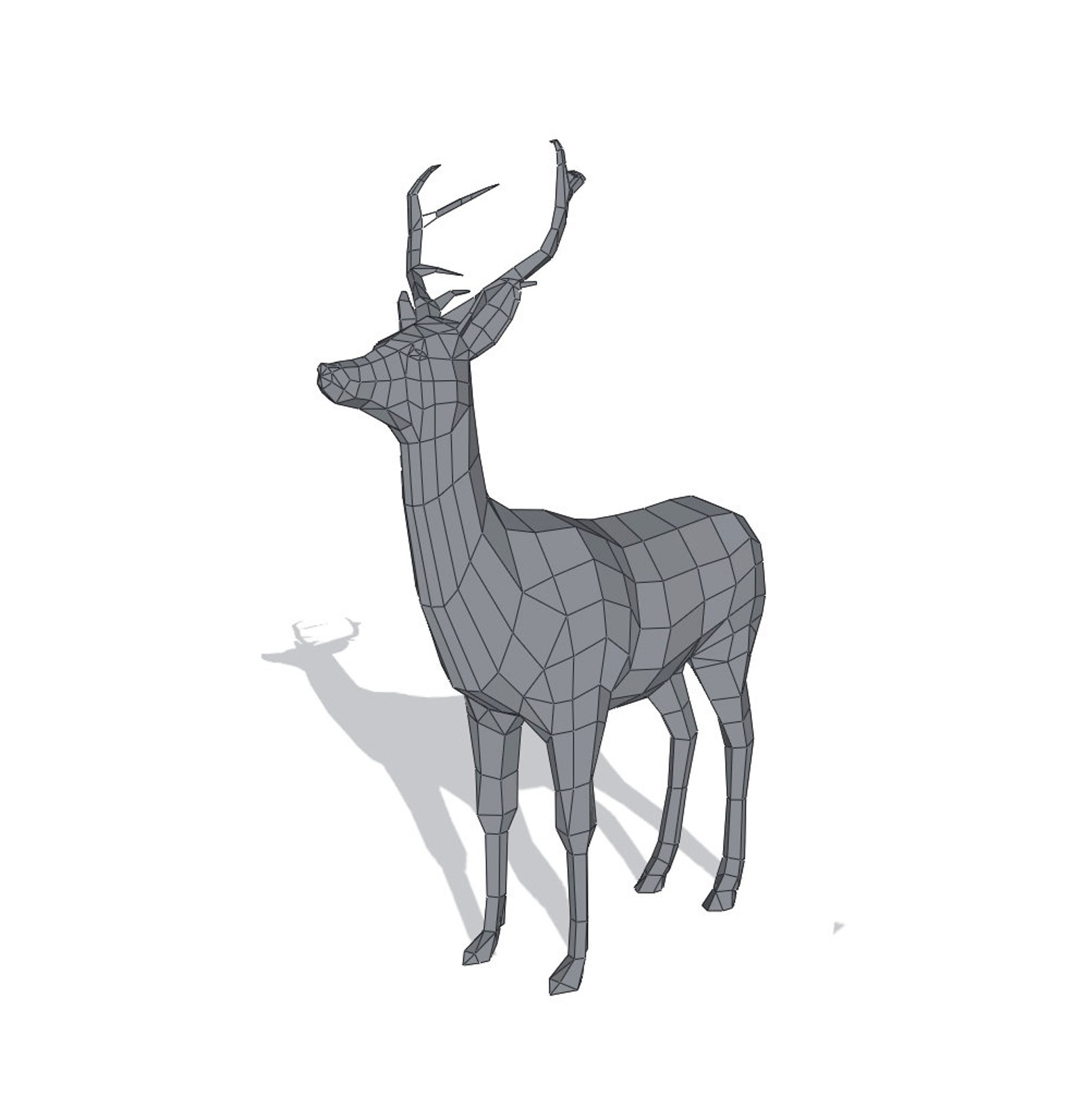 Large Deer Papercraft , Papercraft Deer, DIY Deer, Low Poly Deer, Deer ...