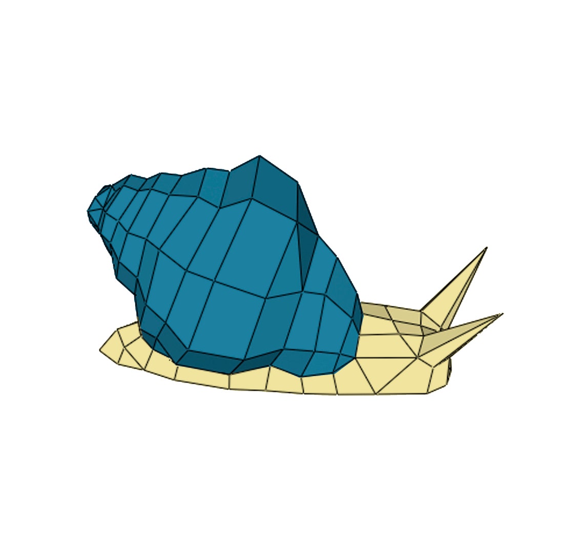 Papercraft Snail Paper Sculpture DIY Trophy Low Poly PDF - Etsy