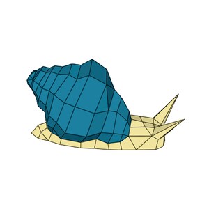 Papercraft Snail Paper Sculpture DIY Trophy Low Poly PDF Template ...