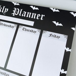Gothic Bats Desk Planner Pad // Gothic Notepad, Spooky Notebook, Spooky ...