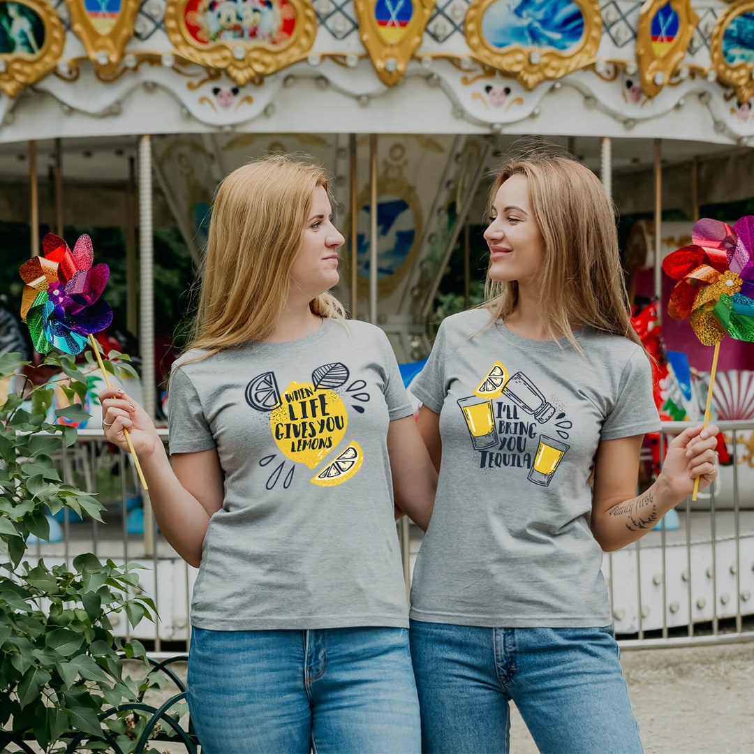 Bff Matching Shirts Tequila Lemon Best Friends Shirts Set of 2 Bff ...