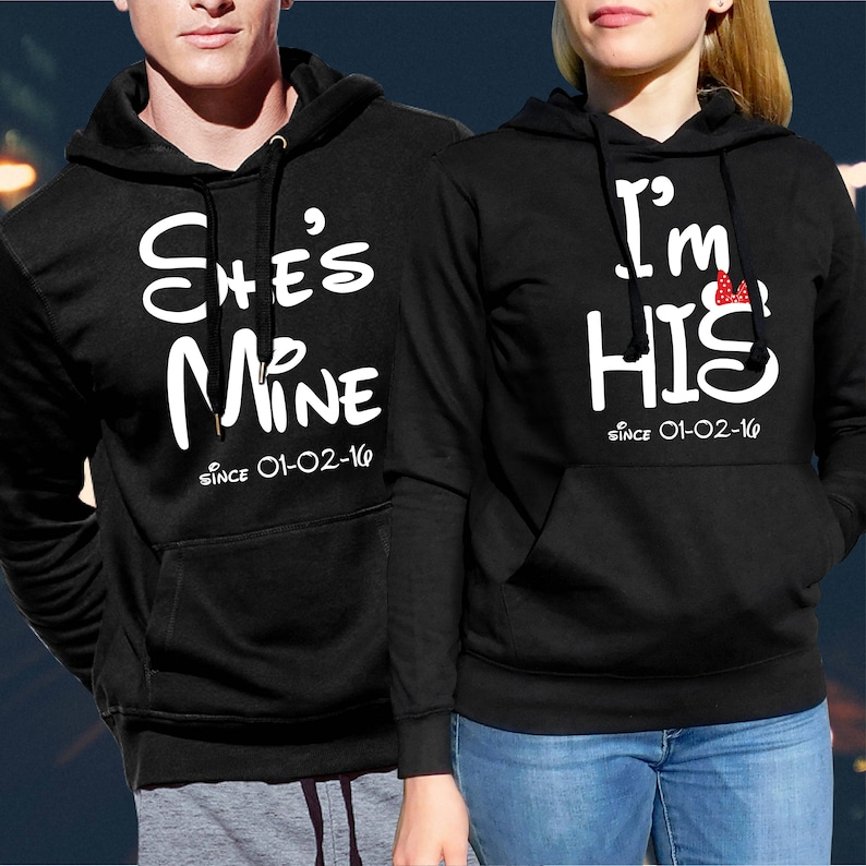His And Hers Hoodies Couple Hoodies Matching Hoodies Etsy