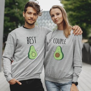 Avocado Couple Sweaters Matching Sweatshirts for Couples His and Hers ...