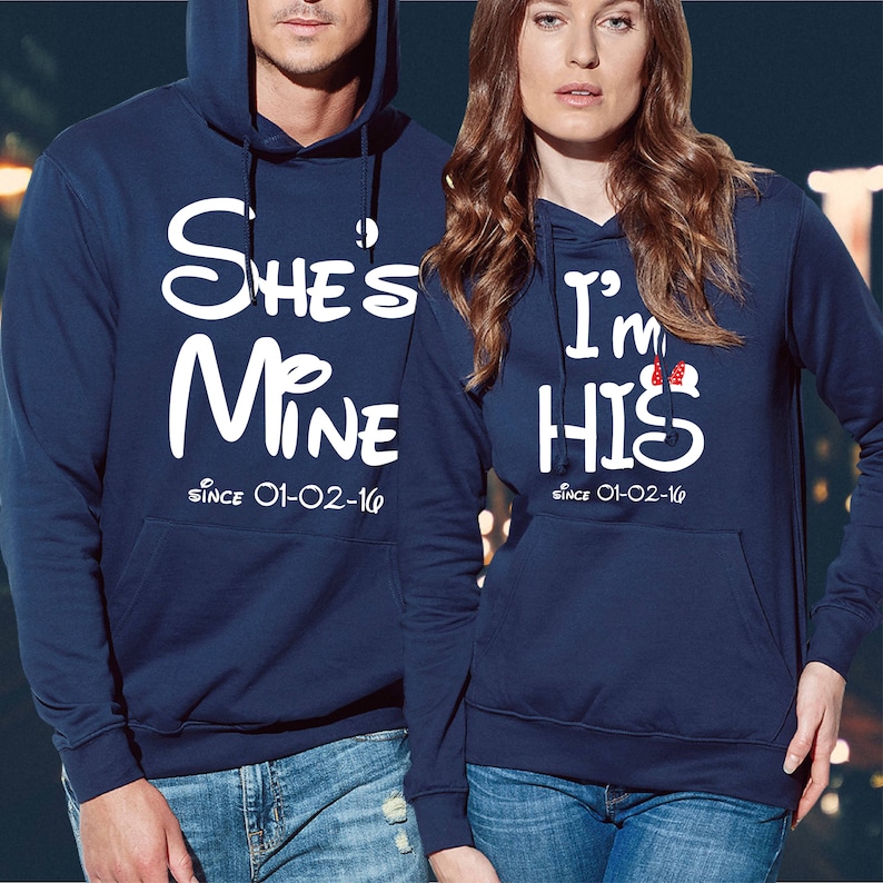 His And Hers Hoodies Couple Hoodies Matching Hoodies Etsy