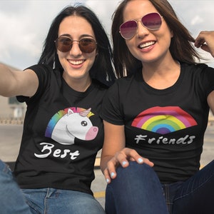 Best Friend Unicorn Shirts Rainbow Shirts Best Friend Gifts Bff Tshirts ...