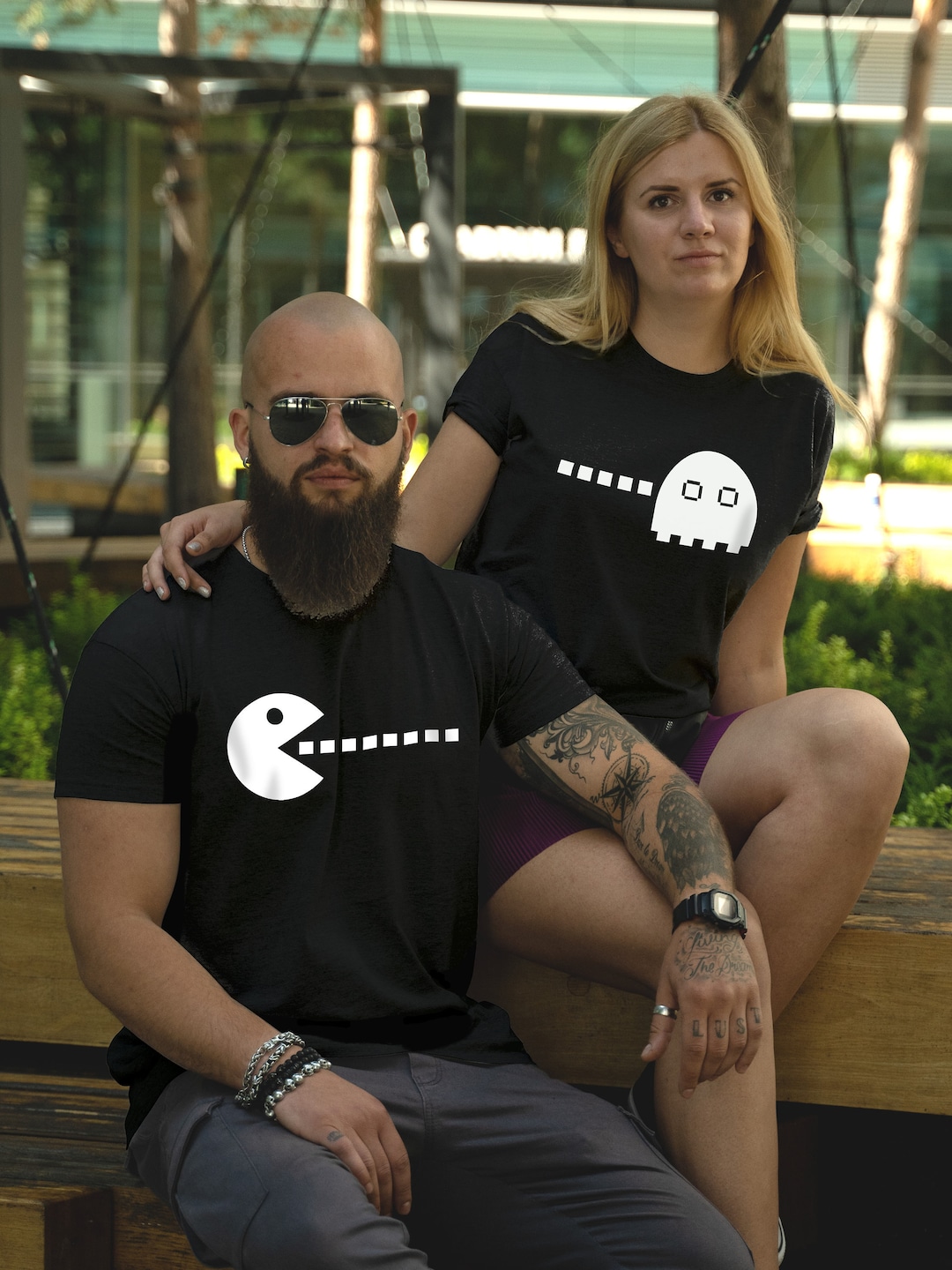 Packman Shirts - Couple Shirts - Matching Couple Tshirts - His & Hers ...