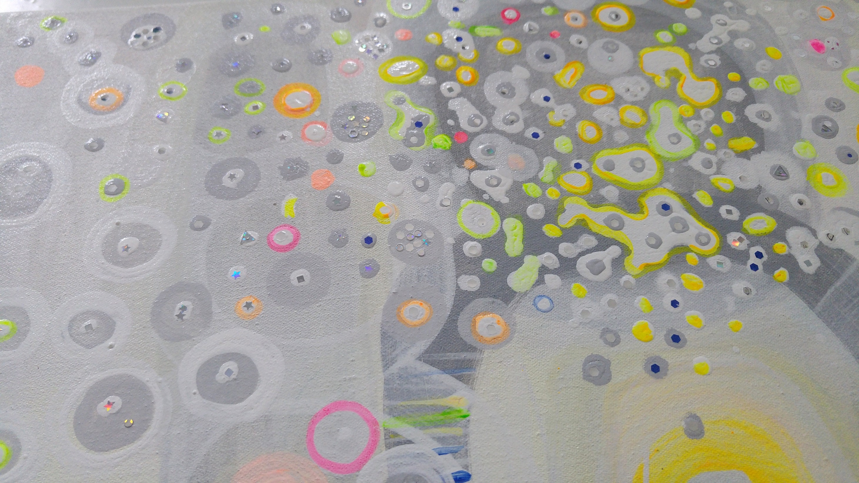 Original Joyful Abstract Painting on Canvas Pastel Neon Colors | Etsy