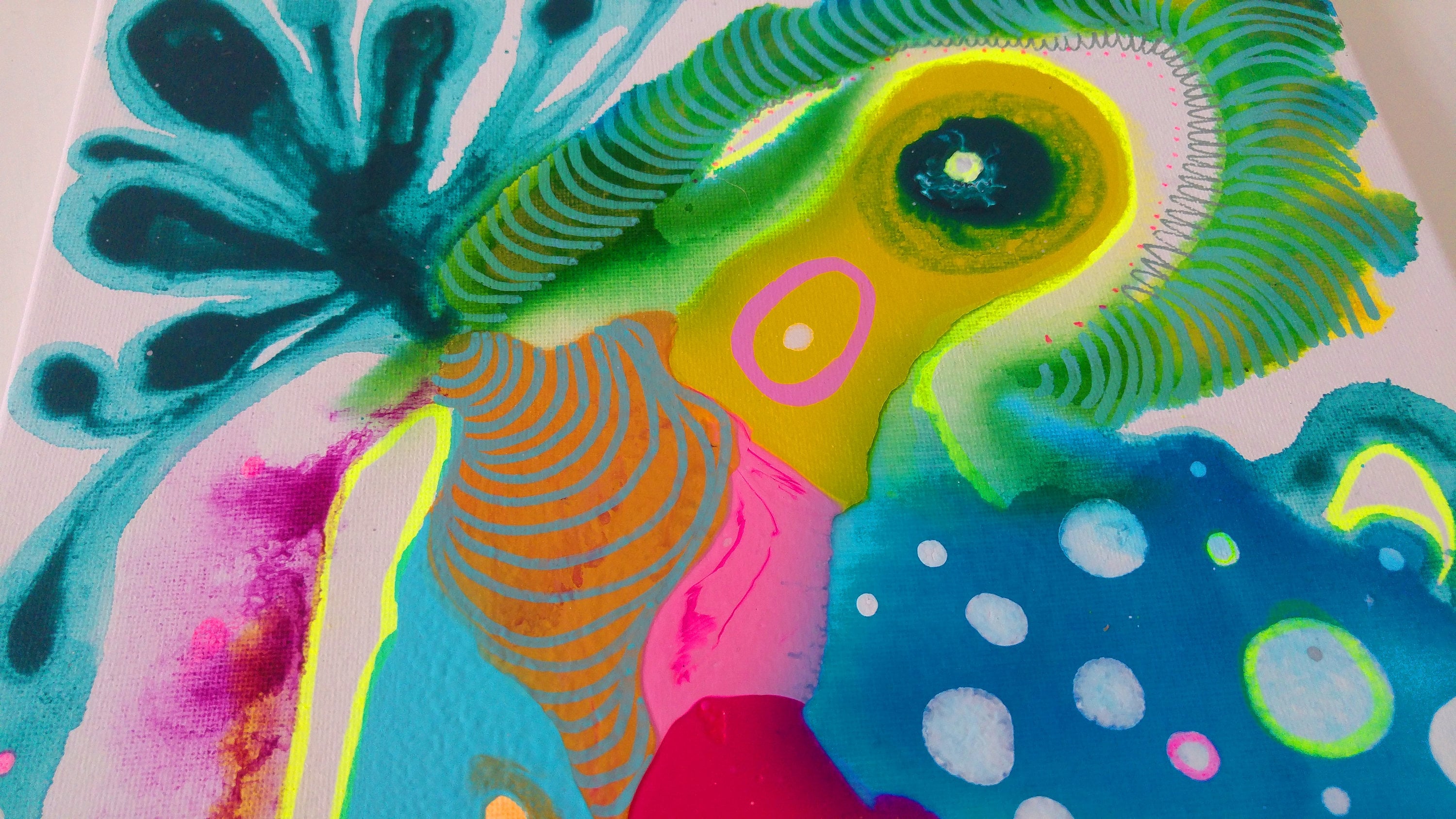 Organic Abstract Painting on Canvas Floral Organic Art Green - Etsy