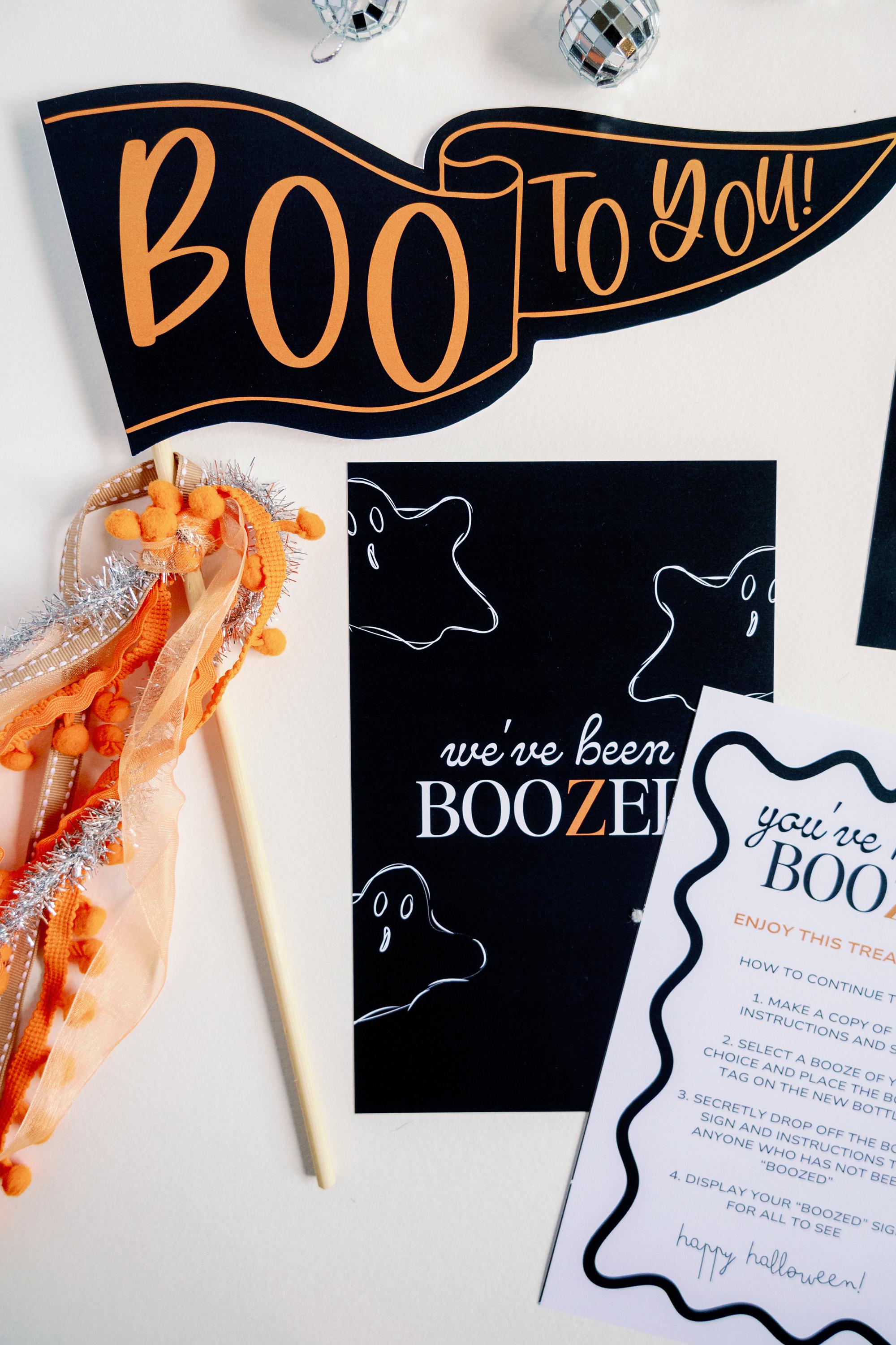 You've Been Boozed Printable Set – Halloween Printable for Booze Gifts ...