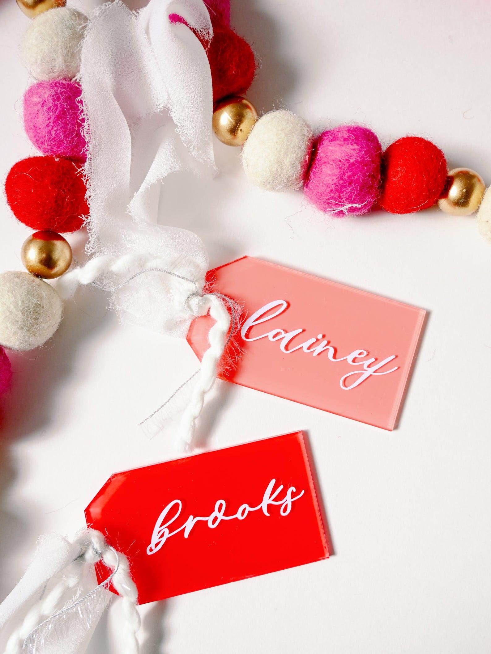 Personalized Colored Acrylic Gift Tag, Custom Painted Gift Tag ...
