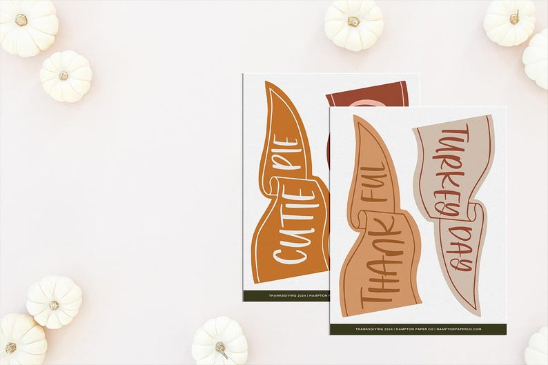 Thanksgiving Pennant Flag Printable | Set of 4 Designs | Instant ...