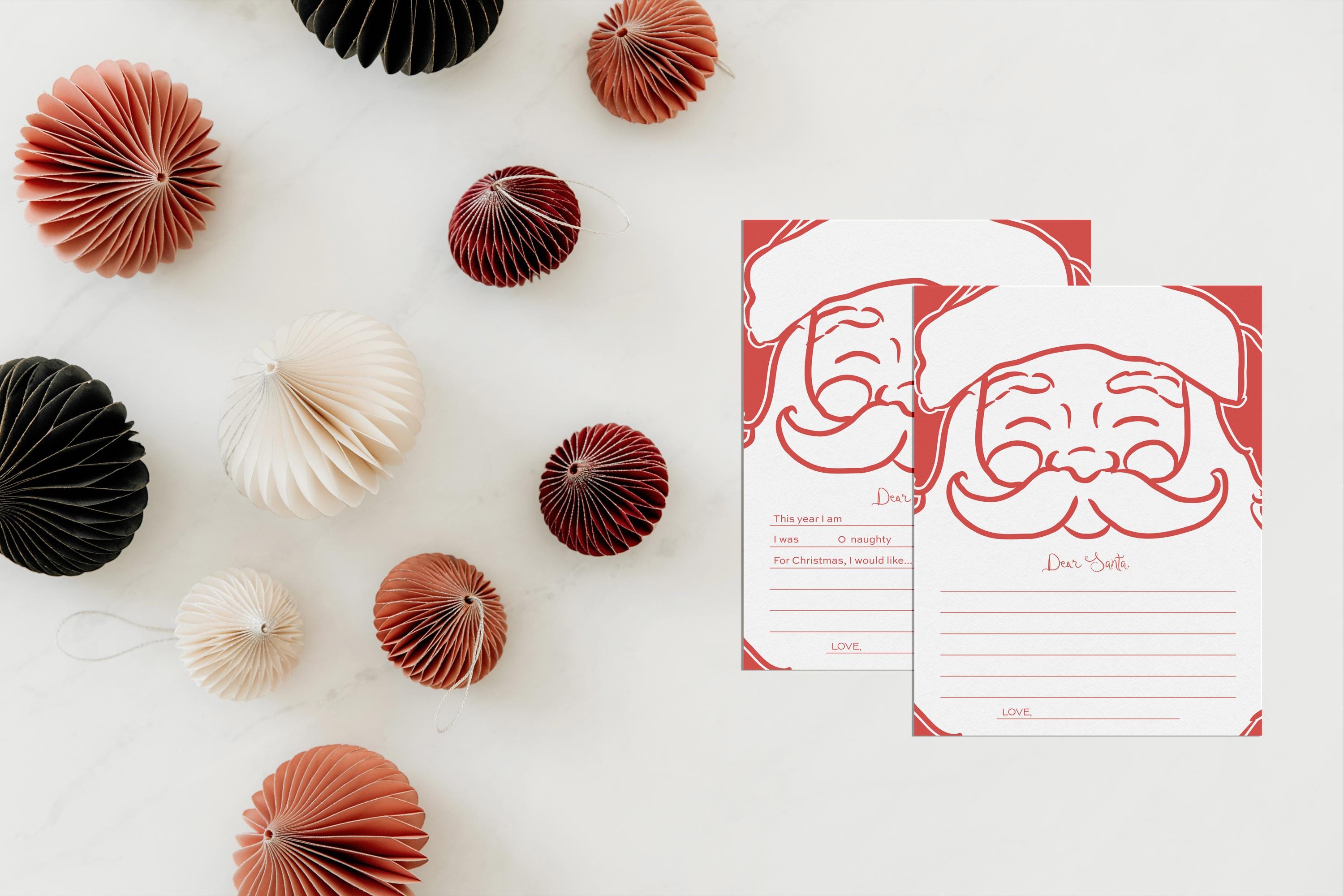 Letter to Santa Printable | Fillable & Lined Versions | 8.5x11 and 5x7 ...