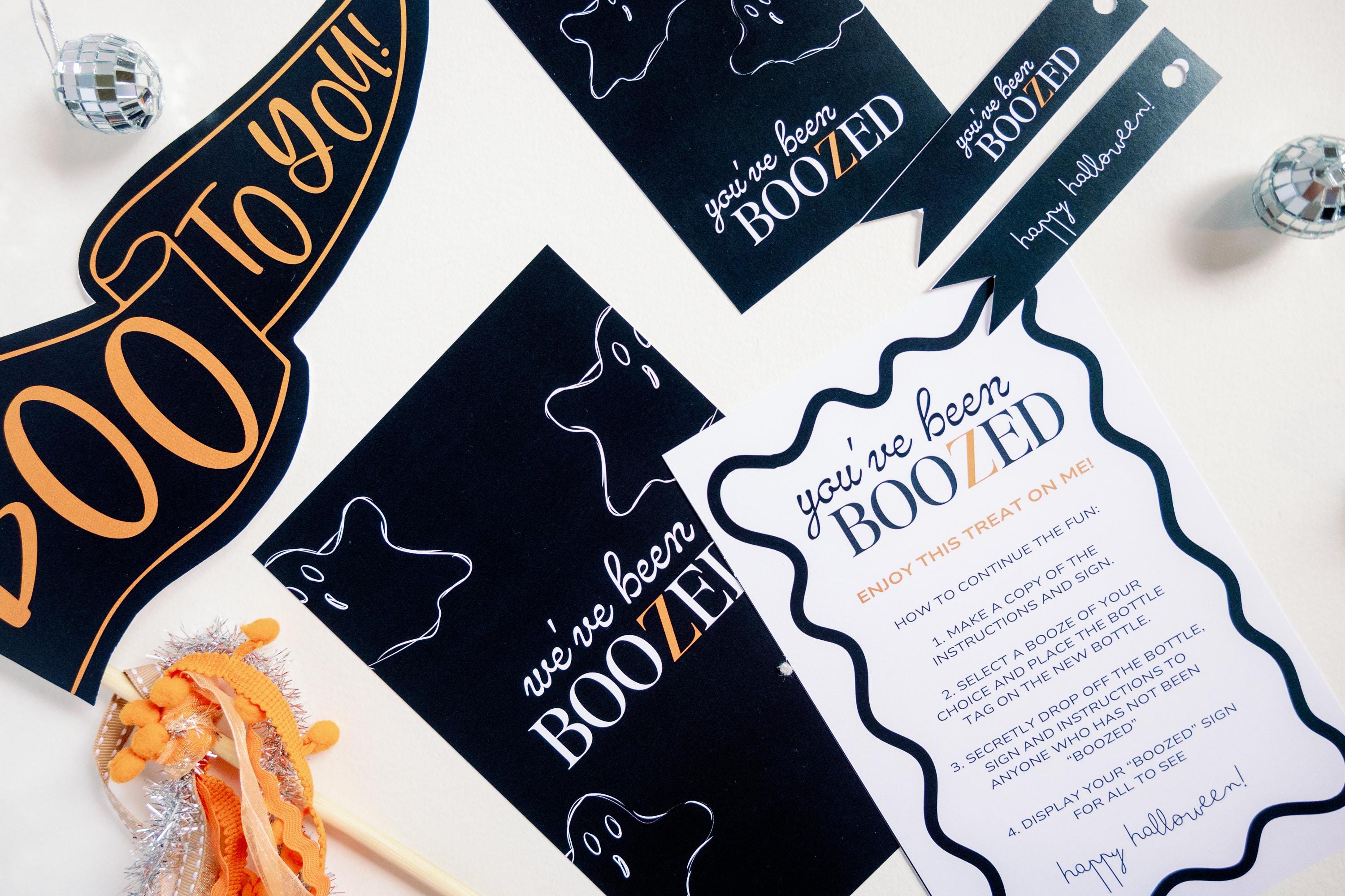 You've Been Boozed Printable Set – Halloween Printable for Booze Gifts ...