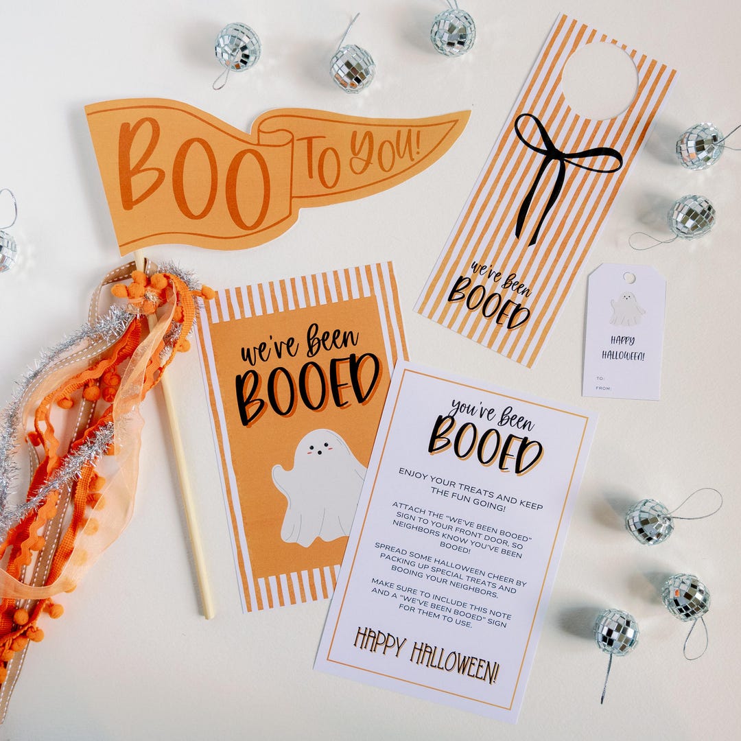 You've Been Booed Printable Set – Halloween Printable for Gifts ...