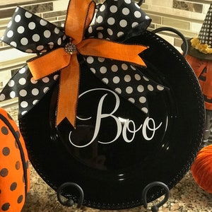 Halloween BOO Charger Plate Gifts for Her Housewarming Gifts Teacher ...