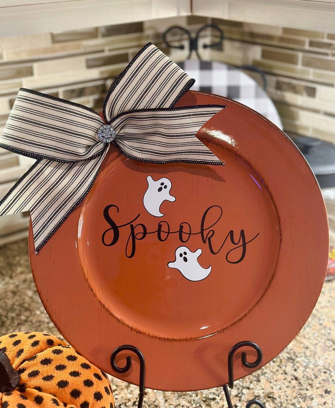 Halloween Spooky Ghost Charger Plate Gifts for Her Housewarming Gifts ...
