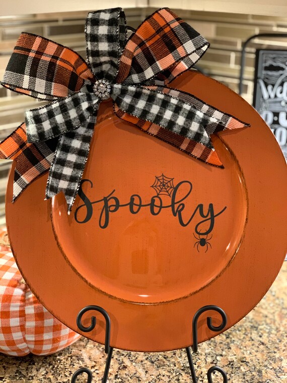 Halloween SPOOKY Charger Plate Gifts for Her Housewarming | Etsy