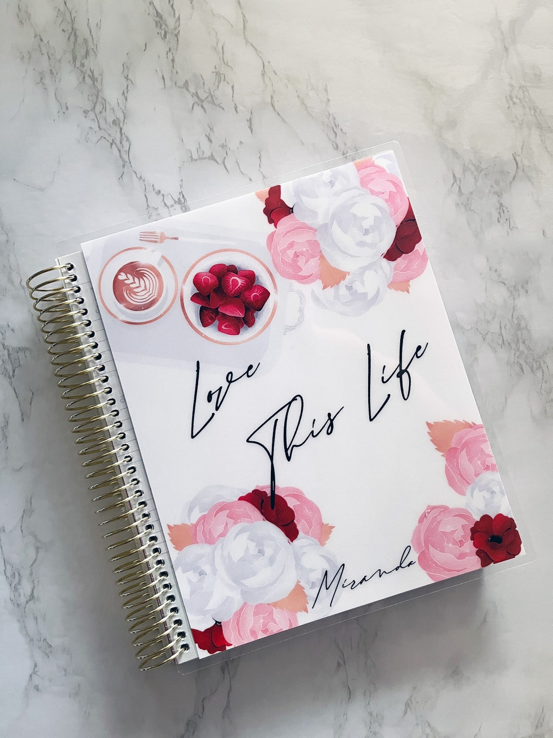 Floral Planner Cover for Your Erin Condren Planner, Happy Planner, Plum ...