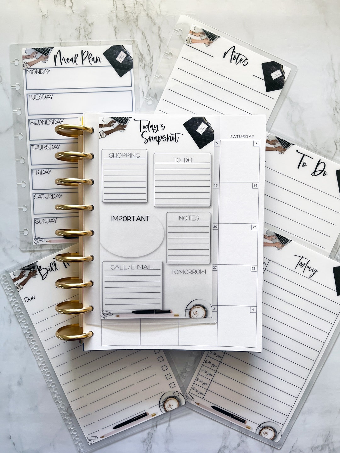 PLANNER DASHBOARD, Printed & Laminated, Work Planner Dashboard Insert ...