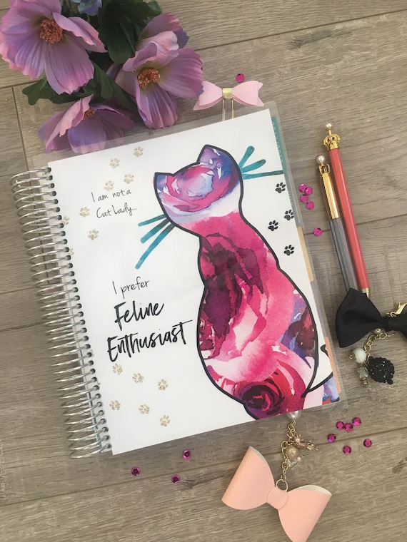 Cat Planner Cover for Your Erin Condren Planner Happy | Etsy