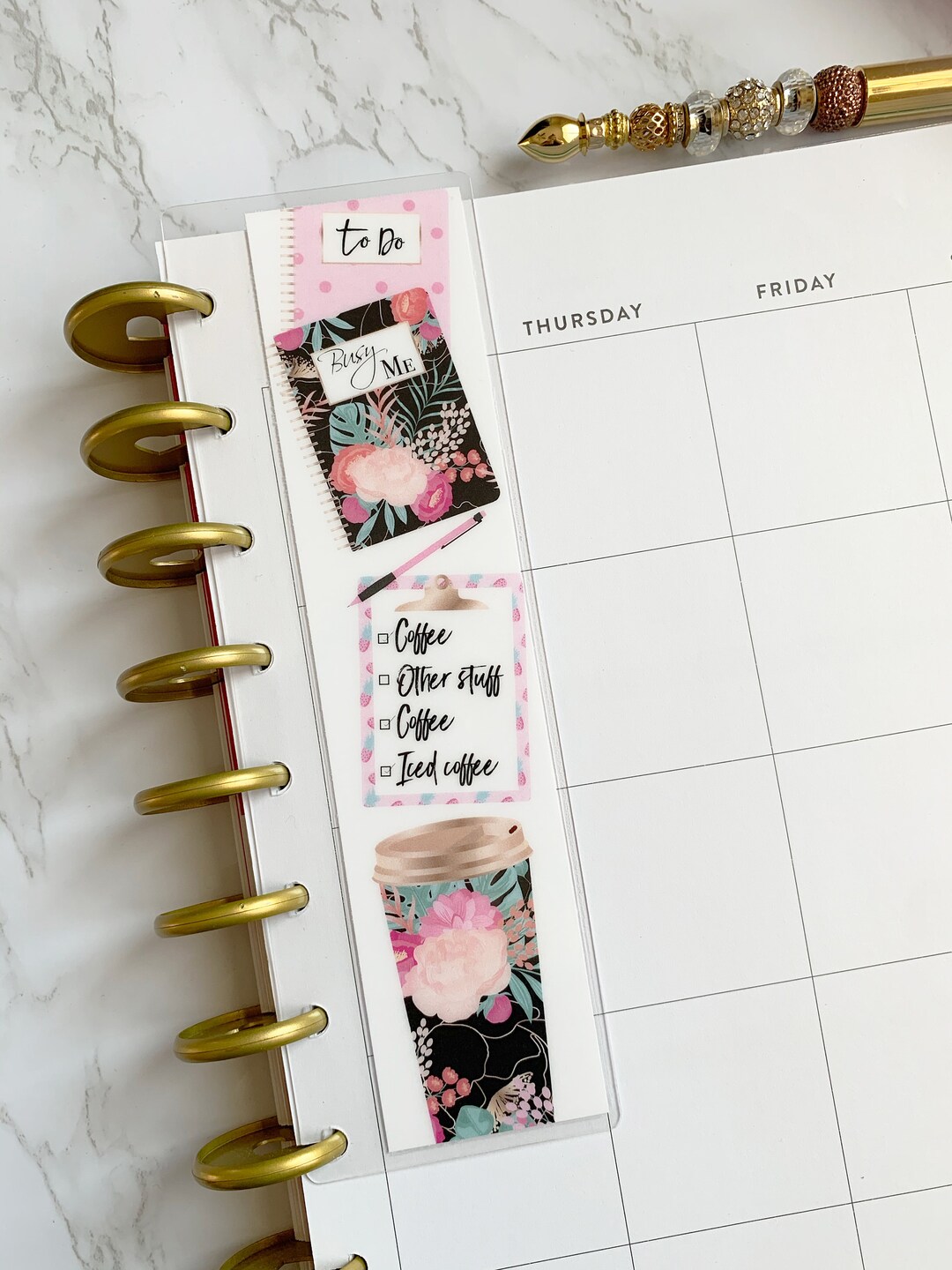 Page Marker Laminated for Use With Erin Condren Planner, Happy Planner ...