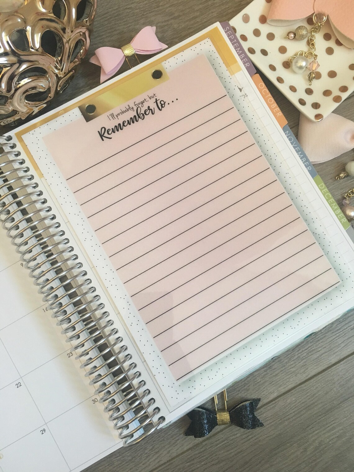 Planner Dashboard, Planner Insert, Laminated Planner Dashboard ...