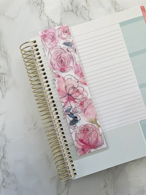 Paper Page Marker laminated for use with Erin Condren Planner Floral ...
