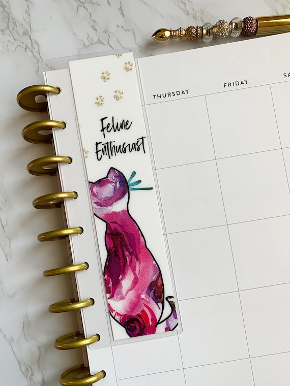 Paper Page Marker laminated for use with Erin Condren Planner Floral ...