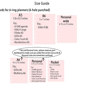 Planner Dashboard, Planner Insert, Laminated Planner Dashboard ...