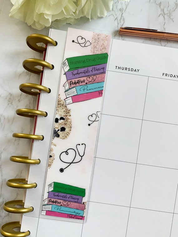 Paper Page Marker laminated for use with Erin Condren Planner Floral ...