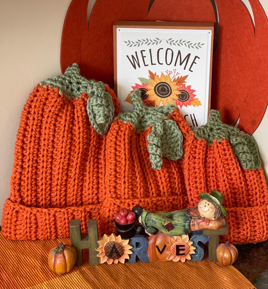 Pumpkin Hat | Crochet Pumpkin Hat | Halloween | Mommy and Me ...