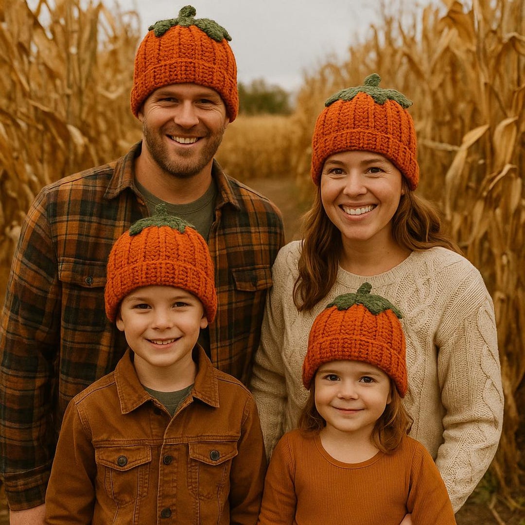 Pumpkin Hat | Crochet Pumpkin Hat | Halloween | Mommy and Me ...
