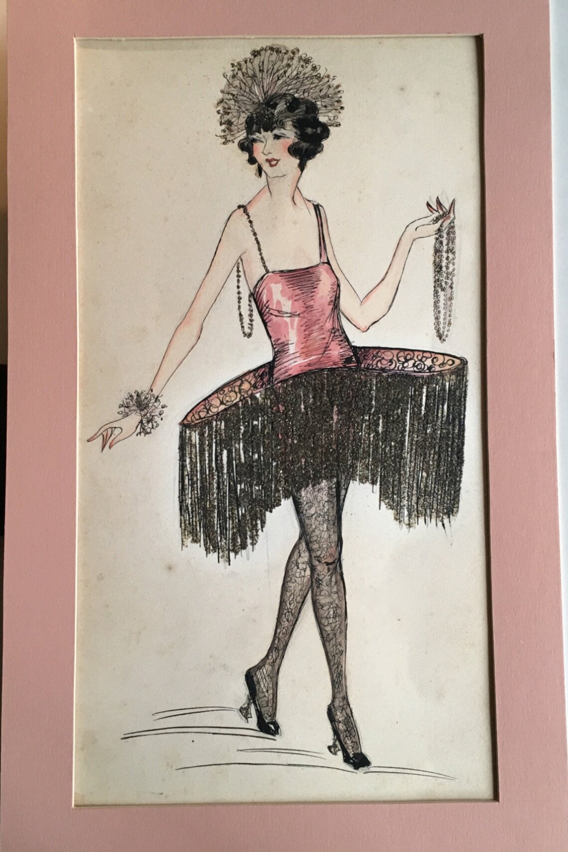 Original Art Deco Flapper Costume Illustration - Etsy